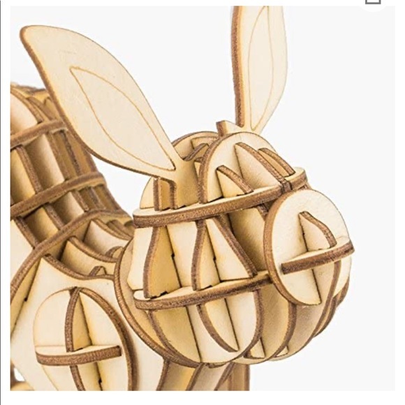 Toys | Build Your Own 3d Rabbit Puzzle Wood Craft Kit | Poshmark